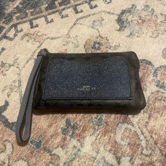 Coach | Bags | Coach Blue Wristlet | Poshmark